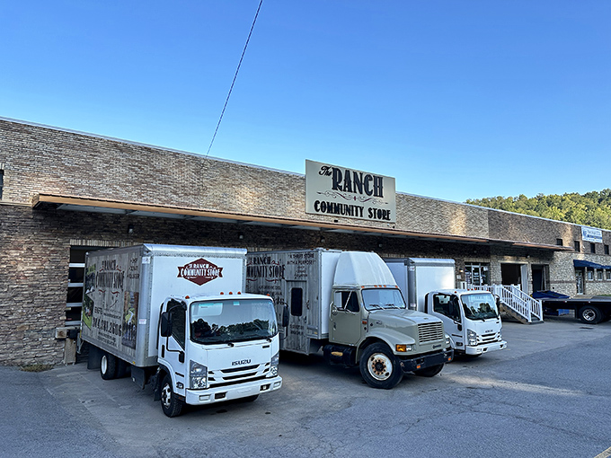 The Ranch's fleet of trucks means fresh inventory daily. Like watching Santa's workshop in action, but the elves deliver sofas.
