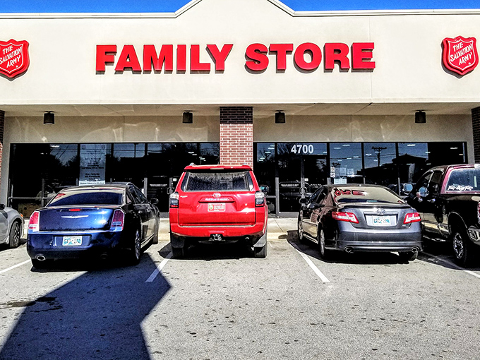 The Salvation Army's Family Store stands ready for action, like a superhero of savings in disguise as a strip mall tenant.