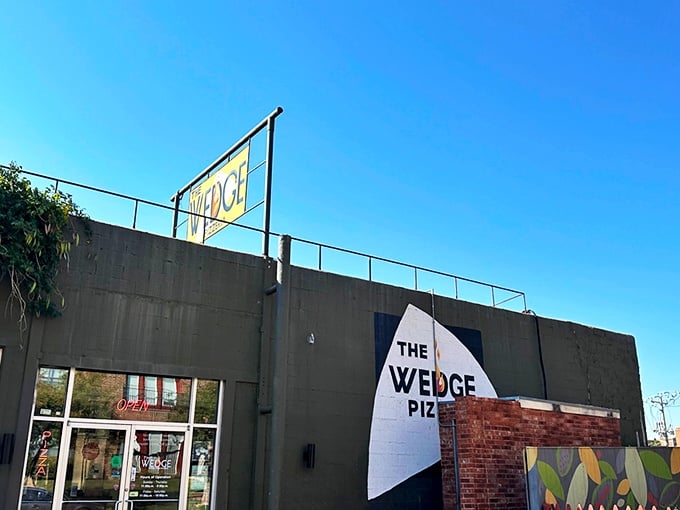 The Wedge's industrial-cool vibe stands out against Oklahoma City's skyline. Urban art meets artisanal pizza in this converted space.