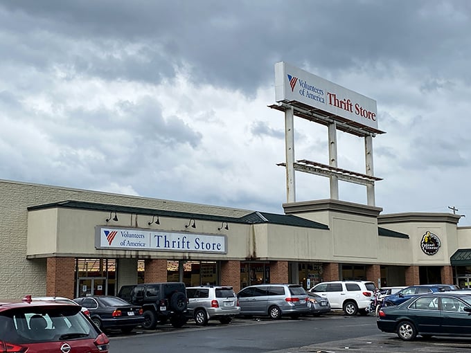 Volunteers of America's spacious parking lot hints at the vastness within&mdash;like the Costco of secondhand finds!