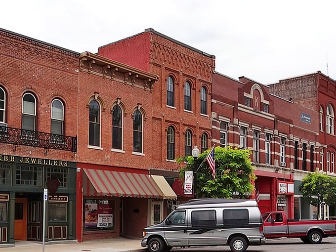 Winchester's charming storefronts harken back to simpler times. You half expect Andy Griffith to stroll around the corner whistling.