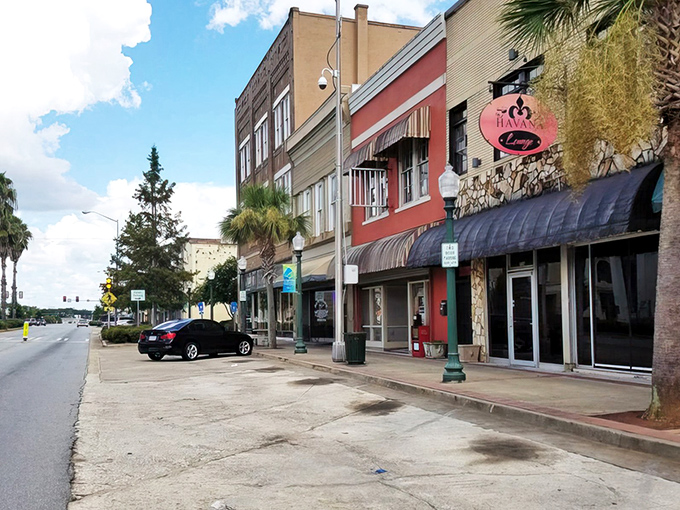 The intersection of history and affordability in downtown Albany, where traffic lights direct you to your next budget-friendly adventure.