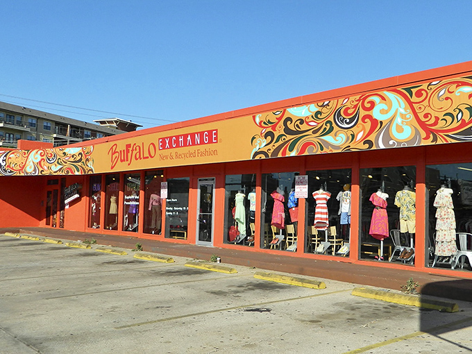 Window displays showcase fashion finds that would make vintage lovers swoon. Yesterday's trends find new life behind these doors.