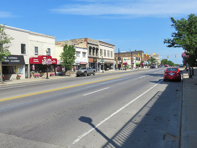 The wide streets of downtown Cadillac offer plenty of parking &ndash; a luxury city folks have long forgotten exists!