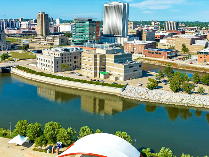 The Cedar River winds through Cedar Rapids, reflecting a city where your retirement dollars go the distance. Water views without the premium price tag!