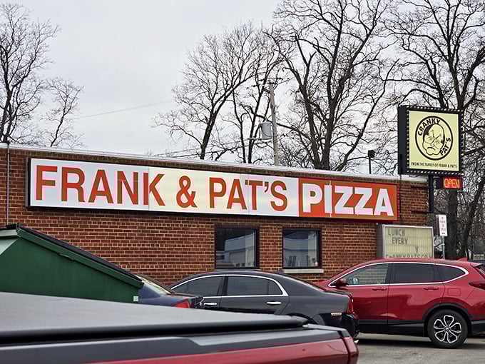 That classic sign hasn't changed in decades - and neither has the recipe for their legendary square-cut pizza. 
