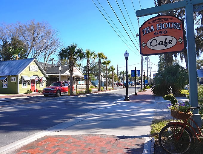 Those flags aren't just for show&mdash;they're waving you into Crystal River's charming shopping district where "Florida time" moves deliciously slow.