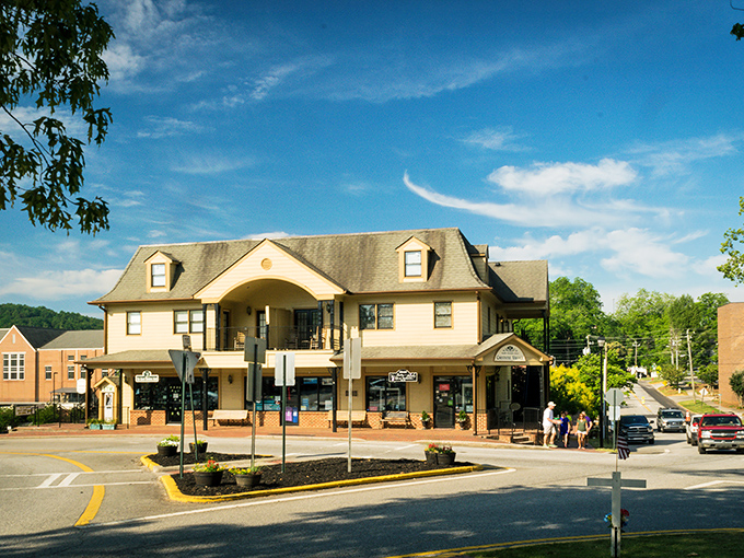 Brick buildings and blue skies create the perfect backdrop for affordable living in Dahlonega. The street signs might as well say "Welcome Home."