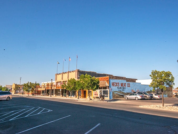 Blue skies and American flags line Fallon's main drag, where healthcare and affordability meet in perfect small-town harmony.