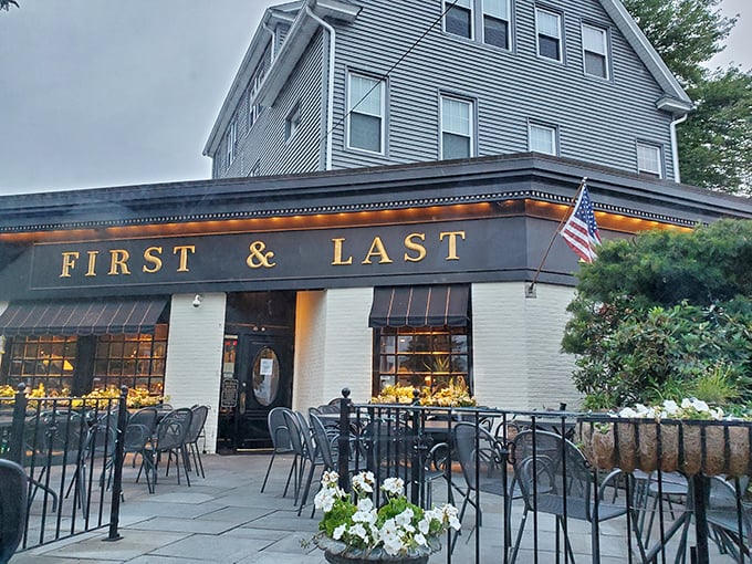 First & Last Tavern: That outdoor patio practically whispers "come sit awhile" after your first heavenly bite of their legendary thin crust.