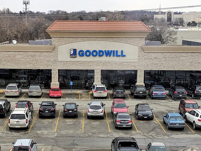 A packed parking lot tells the story - this Goodwill is where Omaha's savvy shoppers flock for deals worth bragging about.