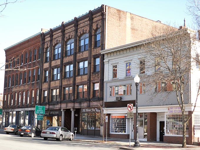Historic buildings line Greenfield's streets, where modern life and small-town charm coexist beautifully. No filter needed for this postcard-worthy scene!