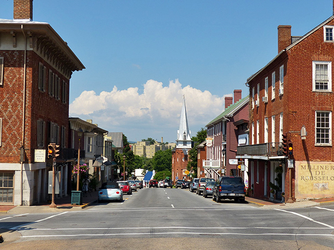 These historic facades have watched generations pass by, each brick holding secrets of college town life and timeless traditions. 