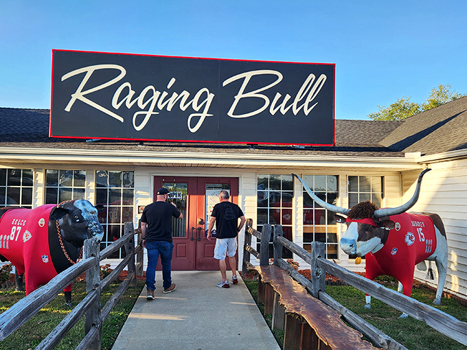 Those colorful bull statues aren't just decoration&mdash;they're warning other restaurants that there's a new champion in the steak game.