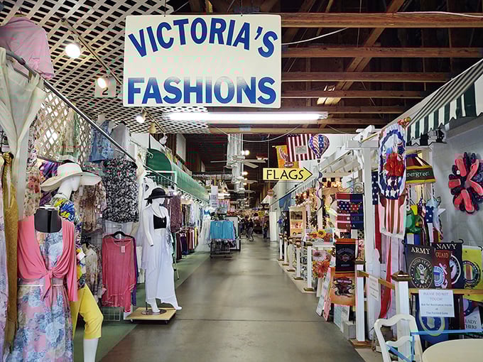 Victoria's Fashions beckons with colorful displays that would make any wardrobe jealous of these stylish finds.