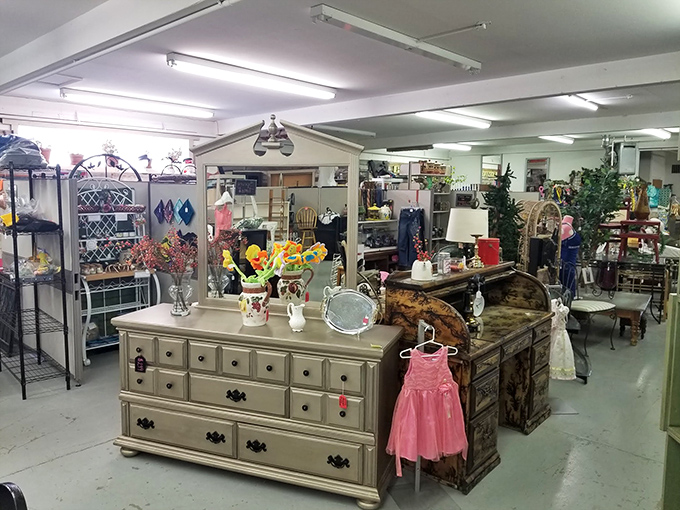 Vintage charm meets modern comfort. I can practically hear these antique dressers whispering stories from decades past.