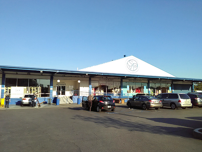 With "Help Your Budget" proudly displayed, this thrift wonderland proves one person's donations become another's delightful discoveries.