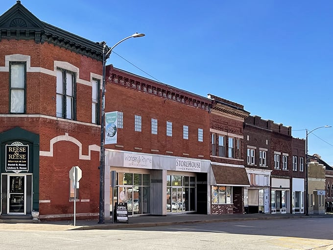In Taylorville, even the architecture has personality—that golden turret isn't just showing off, it's keeping watch over your retirement savings.