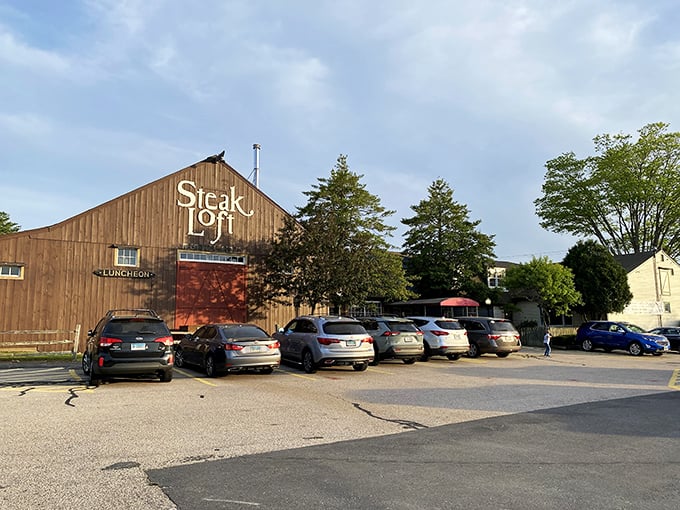 Cars lined up outside The Steak Loft like eager dinner guests – they know what's cooking inside is worth the trip.