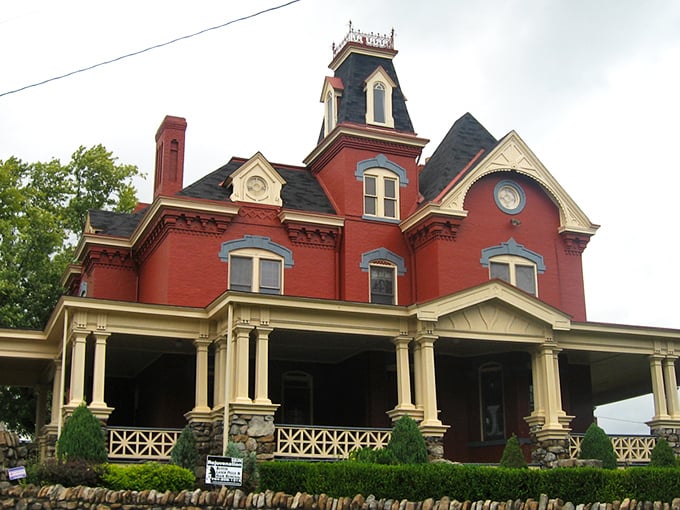 This Victorian masterpiece looks like it jumped straight out of a Wes Anderson film. The red brick and ornate details scream "I was built when craftsmanship actually mattered."