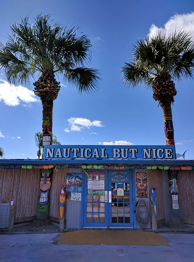 "Nautical But Nice" isn't just a clever name&mdash;it's a promise of coastal treasures waiting inside this tiki-inspired shop. 