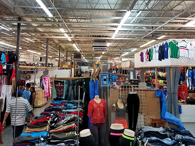 Navigate this sea of apparel where yesterday's fashion trends wait patiently for their inevitable comeback.