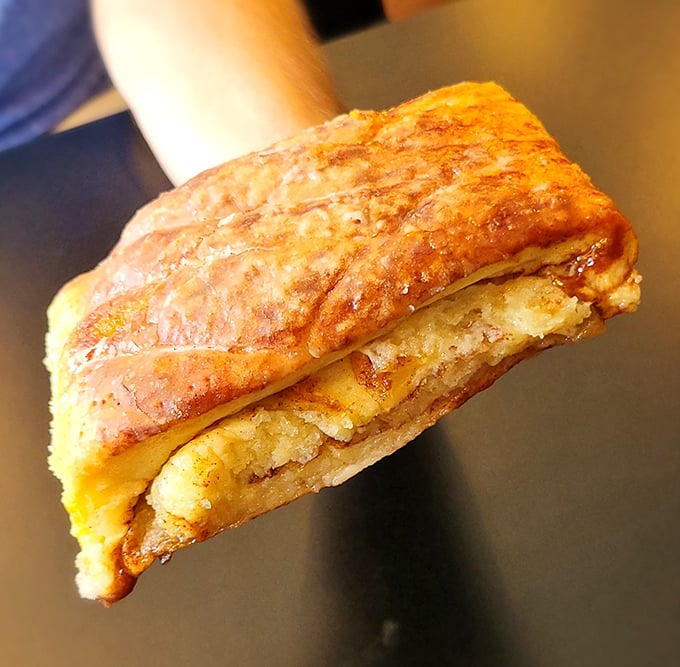 The legendary apple fritter &ndash; architecture of pastry perfection with layers that would make Frank Lloyd Wright jealous.