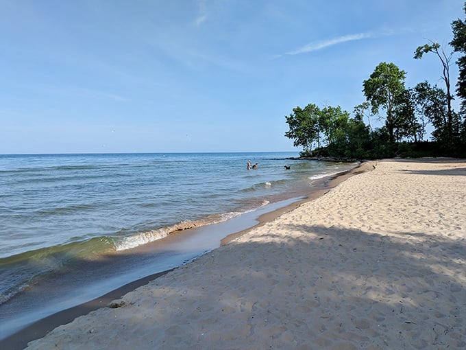 That pristine shoreline isn't showing off&mdash;it's just being its naturally gorgeous self. Lake Michigan's gentle waves provide the perfect soundtrack for an afternoon escape.