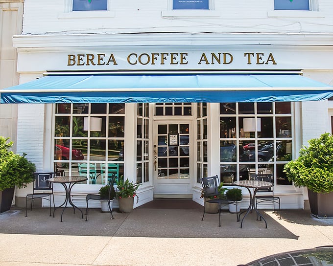 Berea Coffee & Tea isn't just a caffeine stop—it's the town's living room, where ceramic mugs and conversations are equally warm.