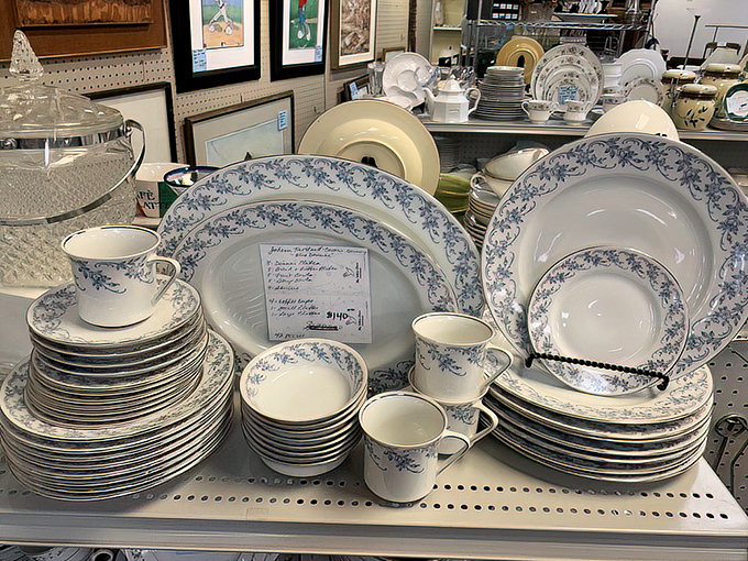 Complete china sets that survived decades of family dinners, now seeking their next loving home. 
