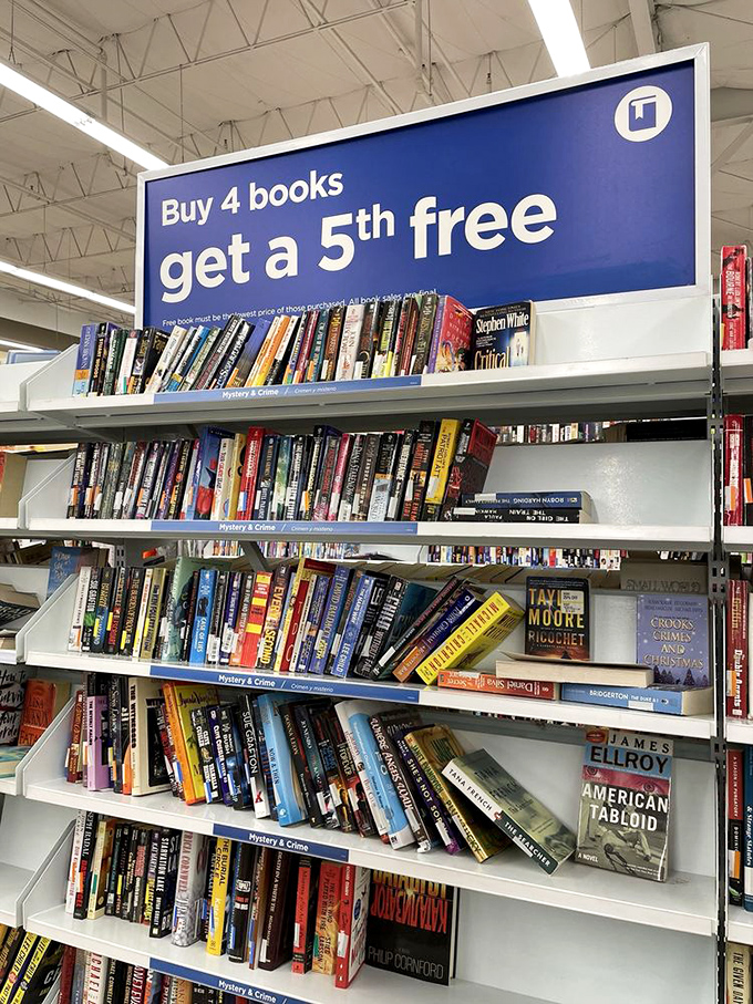 Literary treasures await the patient hunter&mdash;buy four, get one free! Even bookworms can be budget-conscious in this paper paradise.