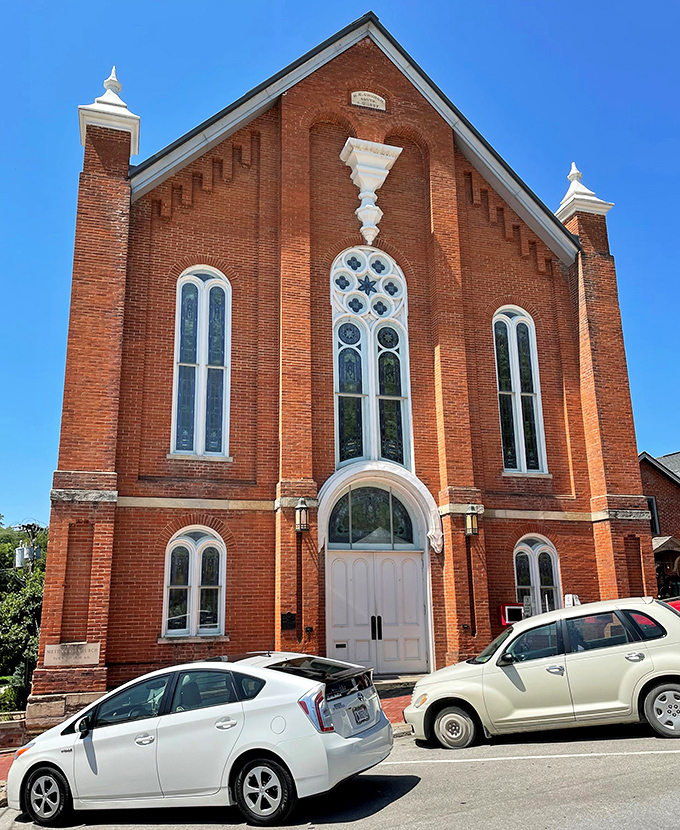 Stained glass and sturdy brick: when churches were built to inspire awe and survive Missouri tornados in equal measure.