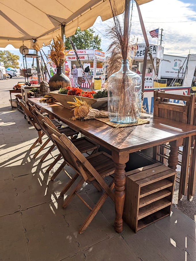 This rustic farm table isn't just furniture&mdash;it's the starting point for your next dinner party story, complete with character-filled accessories.
