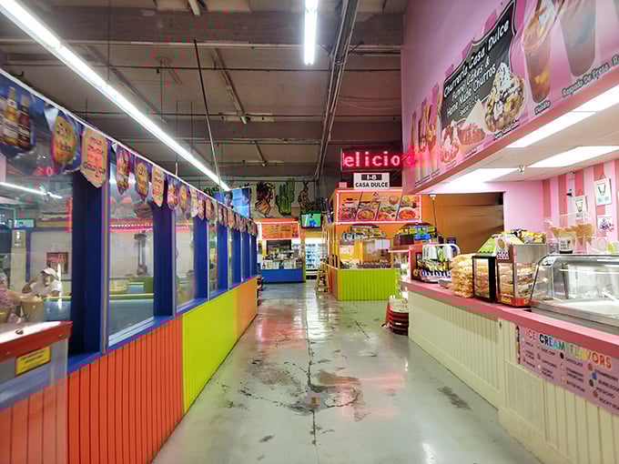 A riot of colors and flavors awaits in the food court, where every stall is a gateway to authentic culinary adventures.