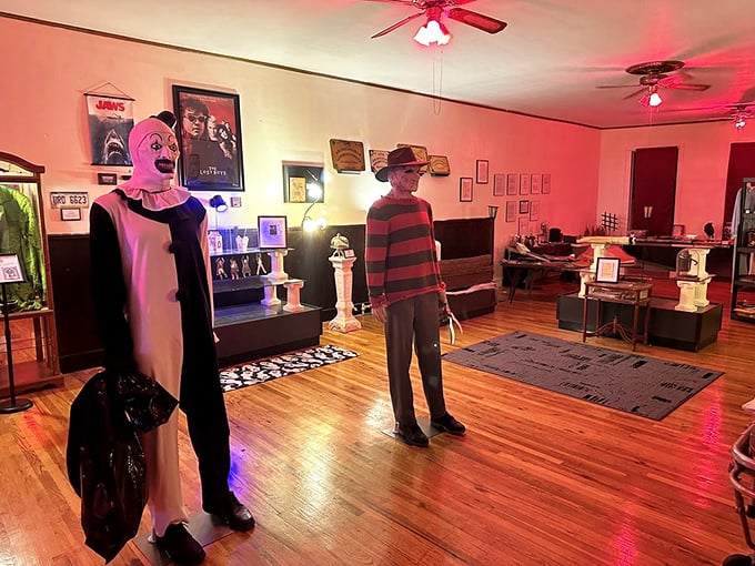 Horror icons stand sentinel throughout the museum. Freddy Krueger's looking sharp as ever, though his fashion sense remains stuck in the 80s.