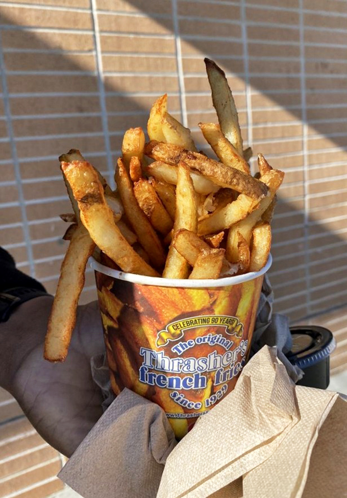 Golden, crispy, and unapologetically potato-forward. These aren't just fries; they're edible summer memories that somehow taste even better with sand between your toes.