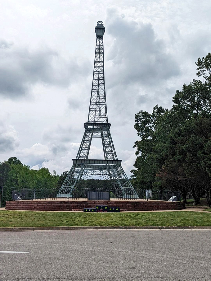 The Henry County Courthouse stands as Paris's crown jewel, its stately clock tower keeping time for generations of Tennesseans since 1896. 