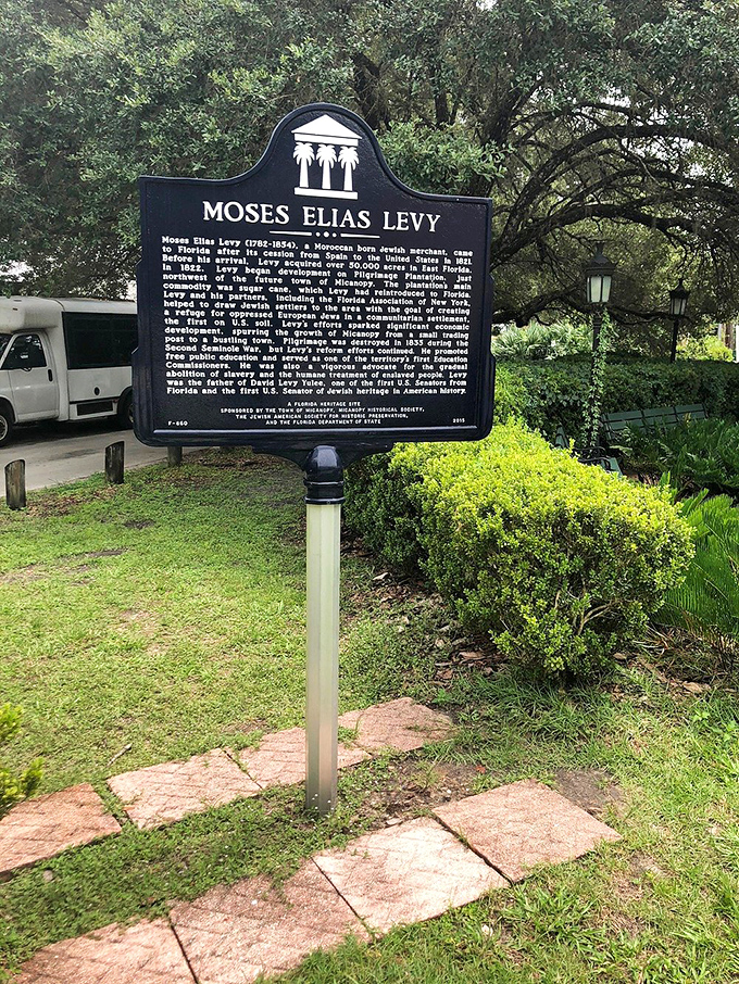History buffs rejoice! This marker honoring Moses Elias Levy reveals Micanopy's fascinating past, proving Florida has stories deeper than its limestone foundation.