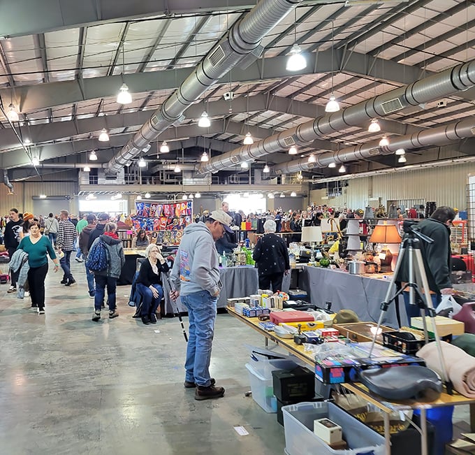 Beneath industrial ceilings and fluorescent lights, the real magic happens&mdash;strangers united in the universal language of "How much for this?"