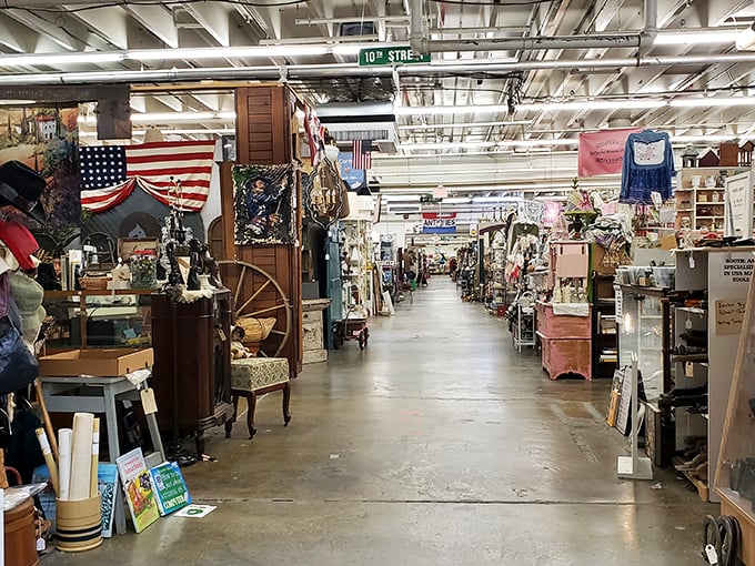 Streets named and treasures arranged&mdash;this isn't just shopping, it's time travel with price tags. That American flag display alone is worth the trip.