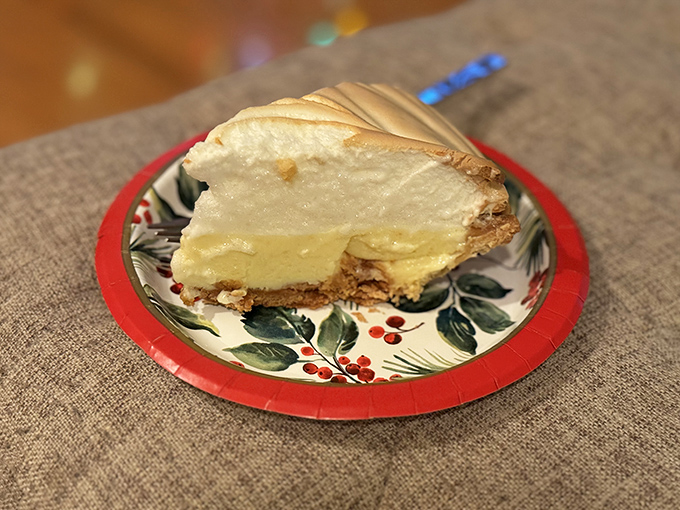 The legendary key lime pie in all its glory&mdash;tangy, sweet, and topped with a cloud of whipped cream that dreams are made of.