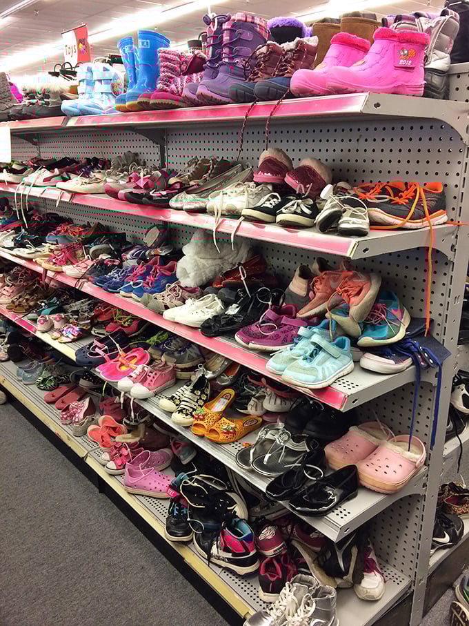 Tiny shoes tell big stories&mdash;from princess adventures to playground conquests. This rainbow of footwear awaits its next chapter.