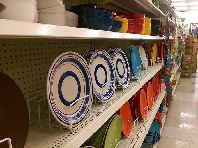 A rainbow of dinnerware that proves entertaining guests doesn't require emptying your wallet &ndash; just a dash of color coordination.