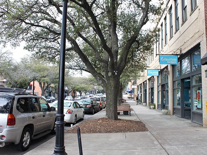 Tree-lined streets make downtown strolling a pleasure rather than a chore. No wonder locals prefer walking to driving these few charming blocks.