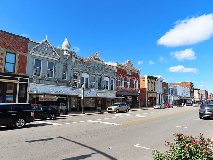 These aren't just buildings&mdash;they're time capsules with storefronts. Delphos's main thoroughfare showcases the architectural diversity that makes small-town America so visually delicious.