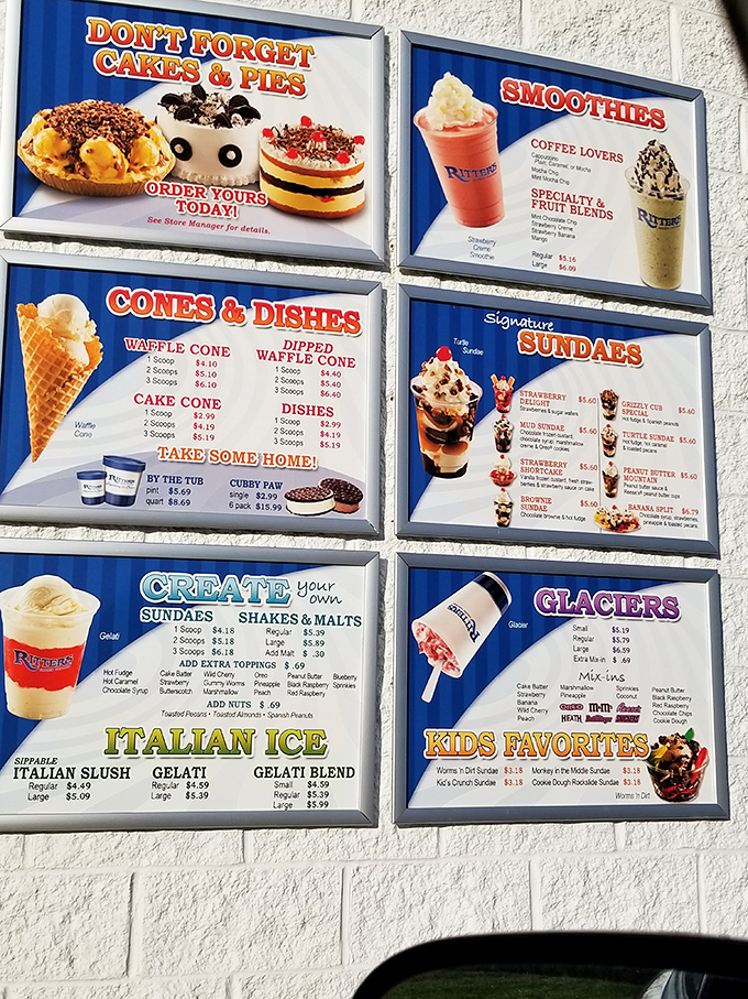 Decision paralysis has never been so delicious. The menu board at Ritter's is essentially a roadmap to happiness.