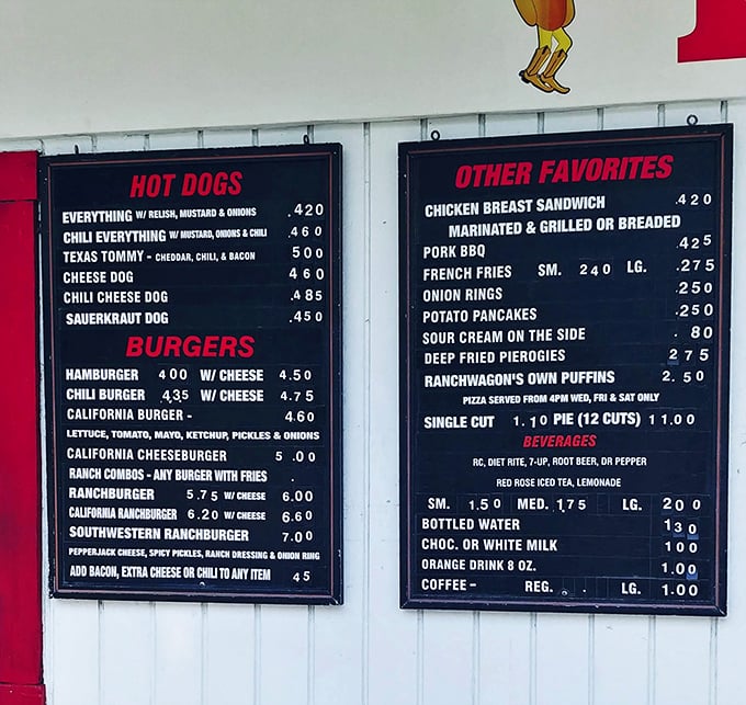 This menu board isn't just a list &ndash; it's a roadmap to happiness. The Texas Tommy beckons like an old friend.
