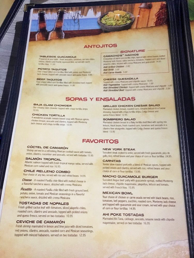 This menu isn't just a list of items&mdash;it's a roadmap to happiness. Each entry promising a different kind of seafood bliss.