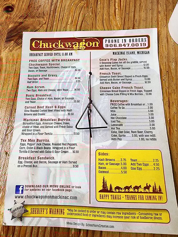 A menu that speaks the universal language of comfort food. No fancy descriptions needed when the classics are done this well.