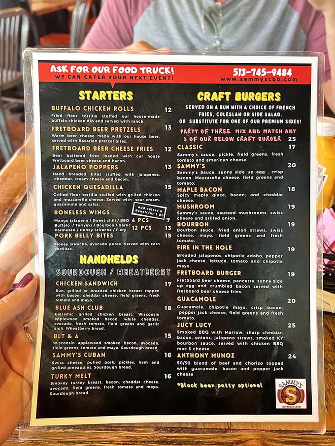 This menu reads like a love letter to comfort food enthusiasts. The jalape&ntilde;o poppers description alone might make you blush with anticipation.